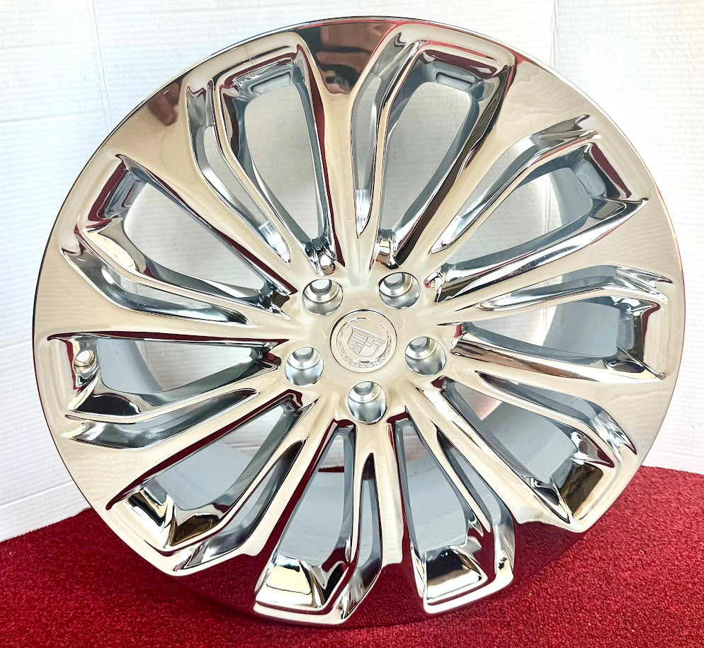 FACTORY CHROME 20" WHEELS SET OF 4 5x115 DTS STS DEVILLE FITS MOST CAD ...