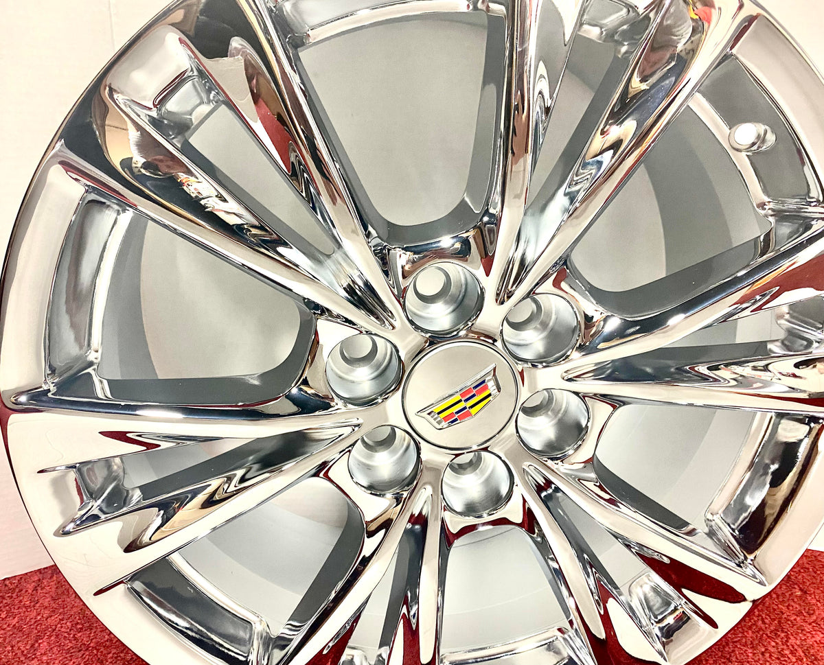 4 OE TRIPLE CHROME PLATED 18" X 8" WHEELS FIT CADILLAC XT5 XT6 SRX ...