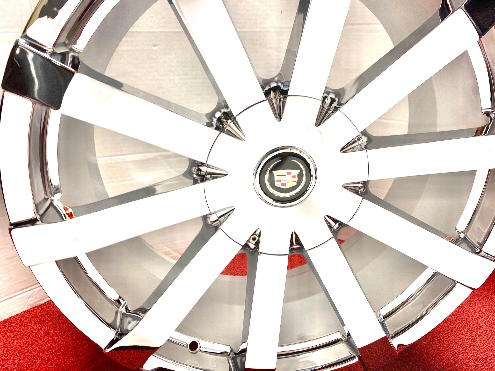 CHROME 20" X 8.5" FACTORY STYLE II SET OF 4 WHEELS 5x115 DTS DEVILLE S ...